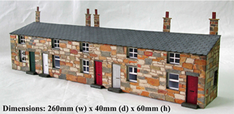 Ancorton Models OO Gauge Terraced Cottages (Half-Relief) - 95865 – Malcs Models