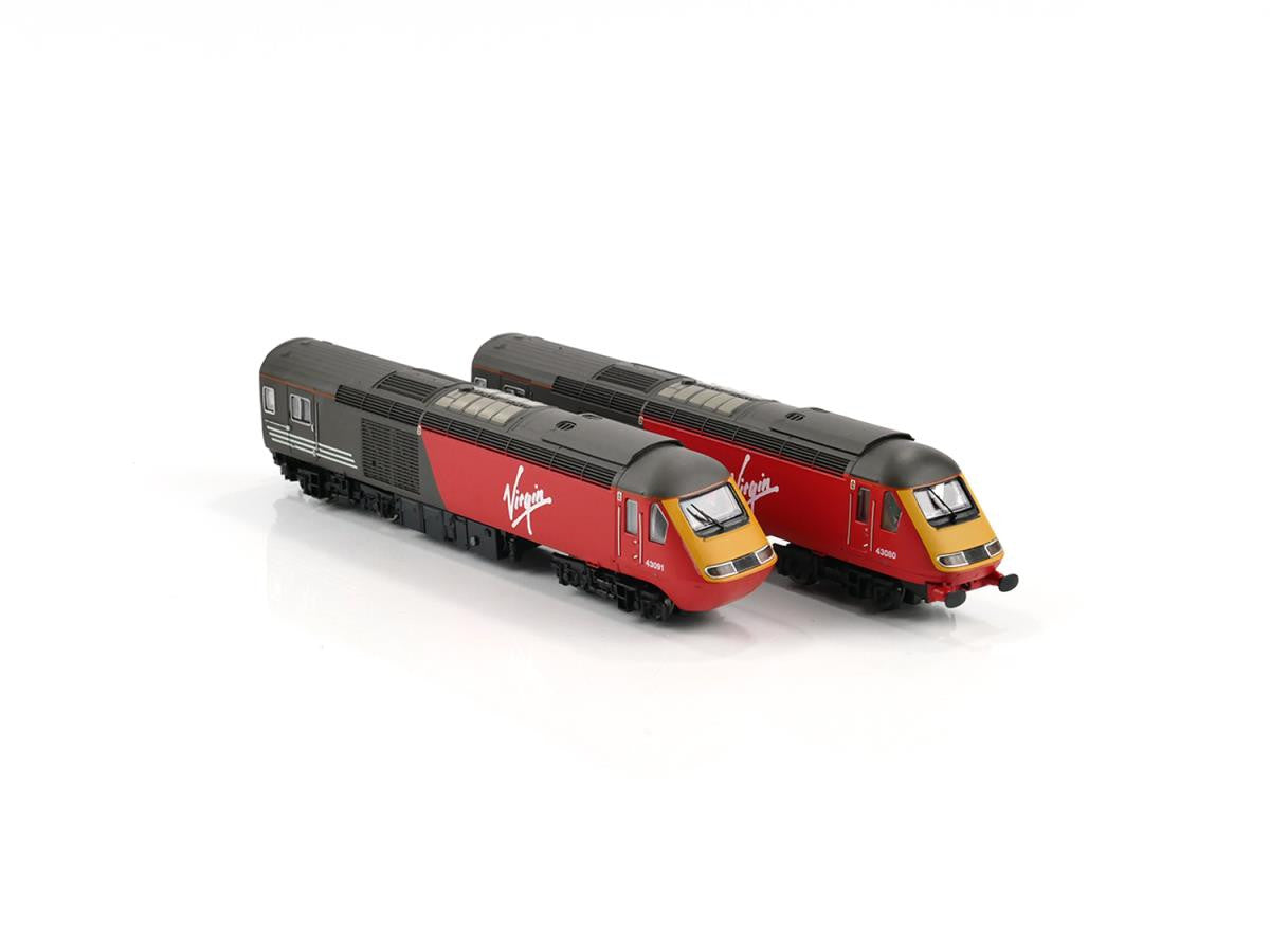 Dapol N Gauge 2D-019-205 Class 43 HST Virgin Trains Twin Pack (No Buff – Malcs Models