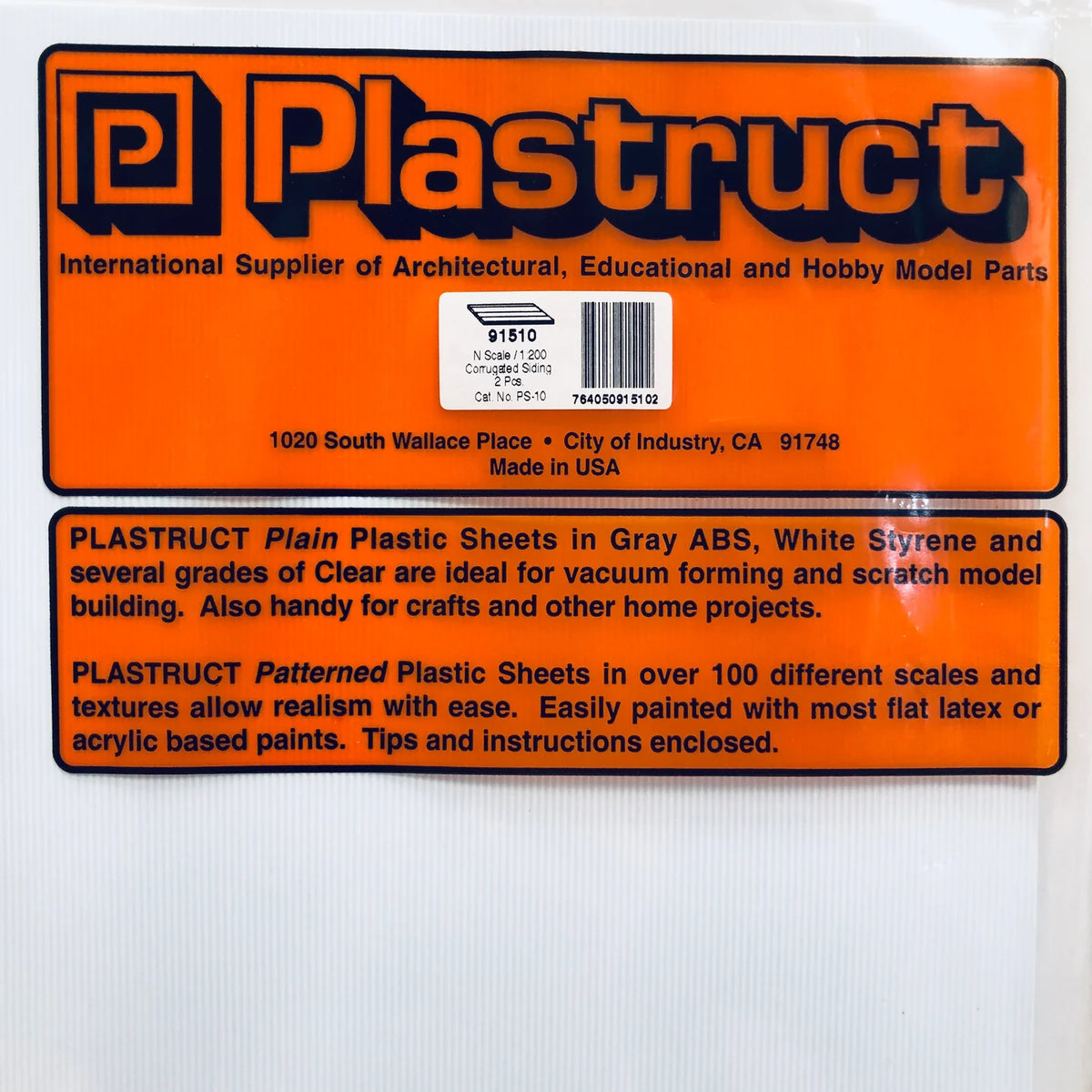Plastruct 91510 N CORRUGATED SHEET – Malcs Models