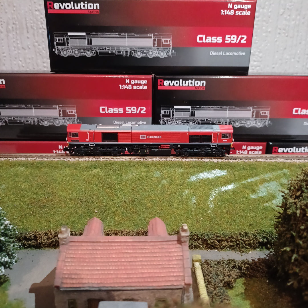 Revolution Trains N Gauge Class 59 59202 Alan Meddows Taylor DB livery ...