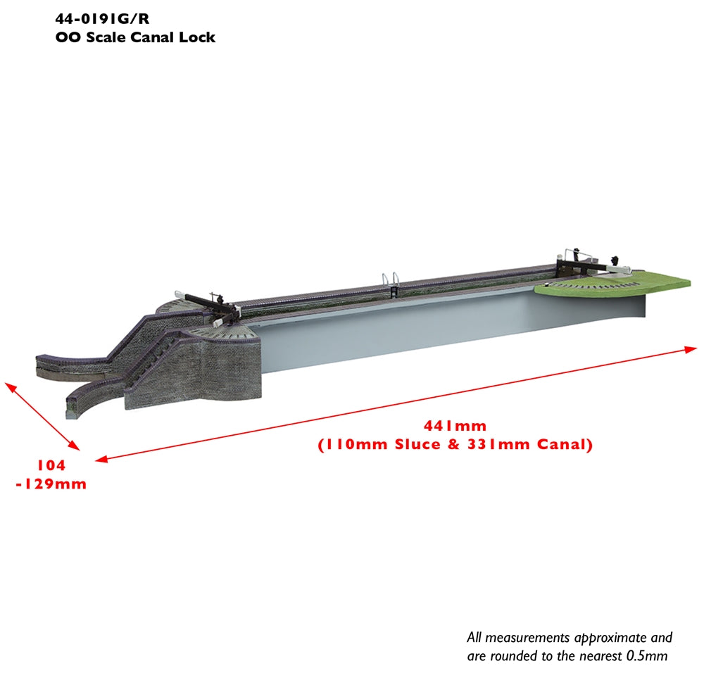 Scenecraft OO Gauge 44-0191R Canal Lock - Red Brick – Malcs Models