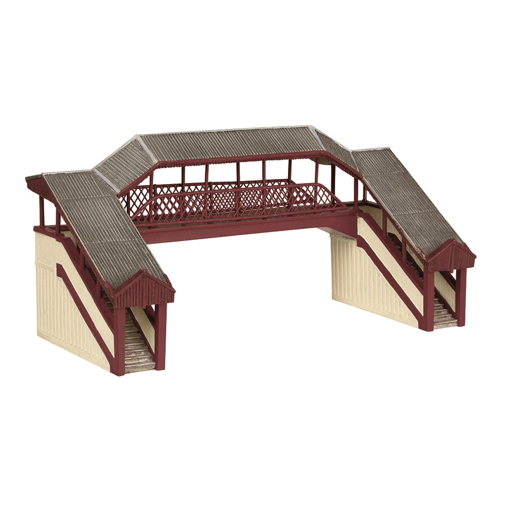 Scenecraft N Gauge 42-020R Covered Metal Footbridge Red & Cream – Malcs ...