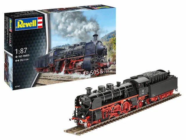 REVELL 1/87 Express train locomotive BR 18 505 with tender 2'3' T38 ...