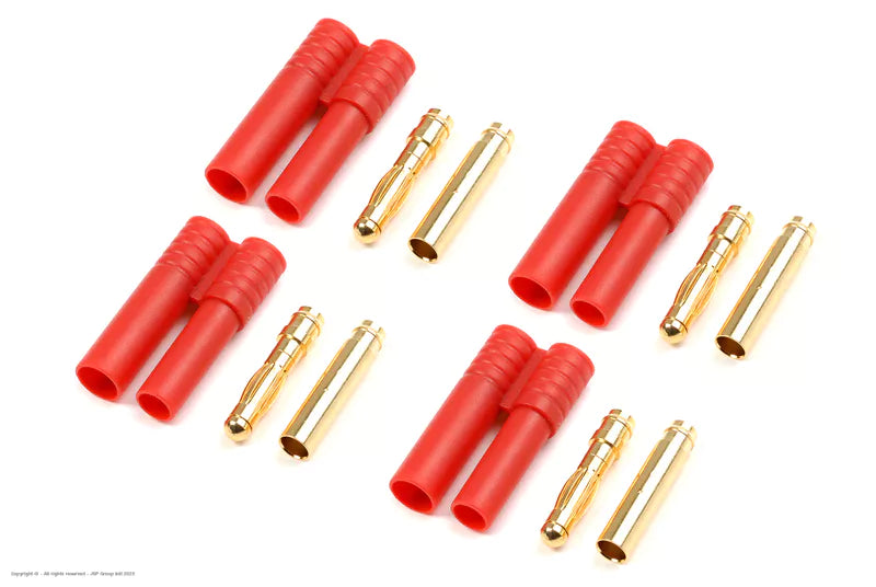 G-Force RC 1001-003 4.0mm Gold connector with plastic housing (4pcs ...