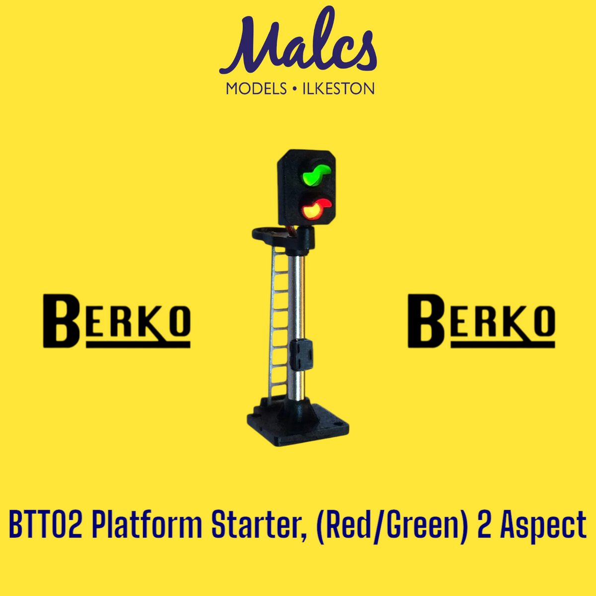 Malcs Models Exclusive TT:120 Berko BTT02 Platform Starter, (Red/Green