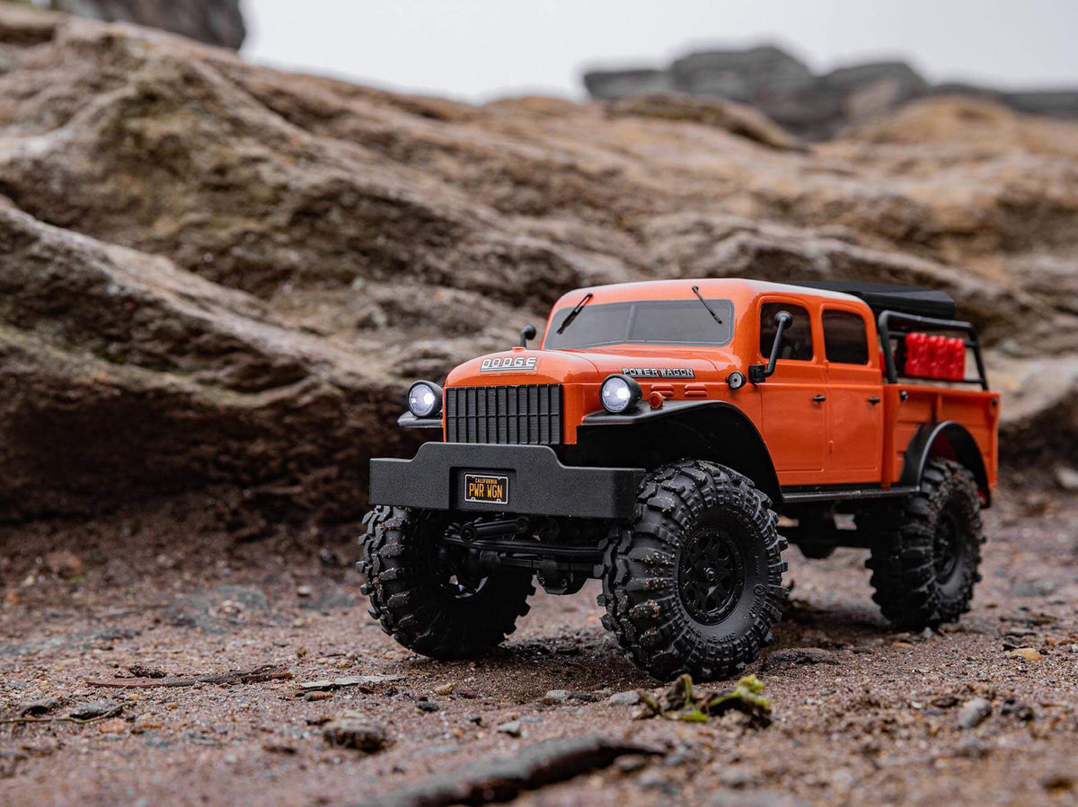 Horizon RC Car 1/24 SCX24 Dodge Power Wagon 4WD Rock Crawler RTR, Oran ...