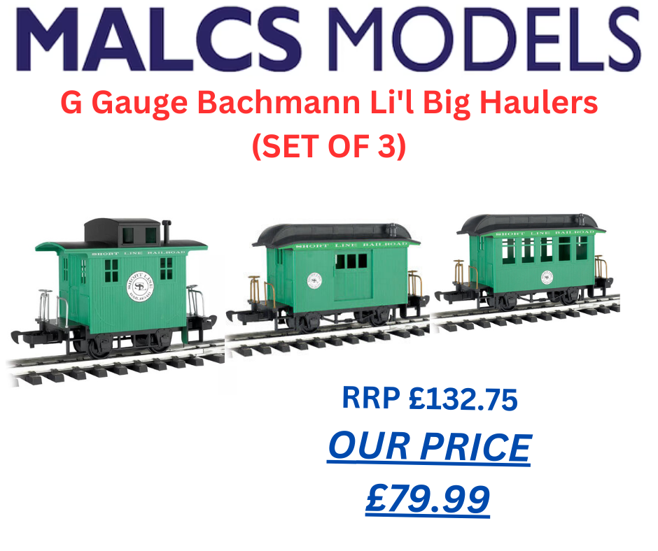 G Gauge Bachmann Li'l Big Haulers (SET OF 3) - Baggage Coach Short/Coa ...