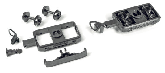 Peco 009 GR-104 OO-9 Narrow Gauge Coach Bogies, Wheels & Couplers ...