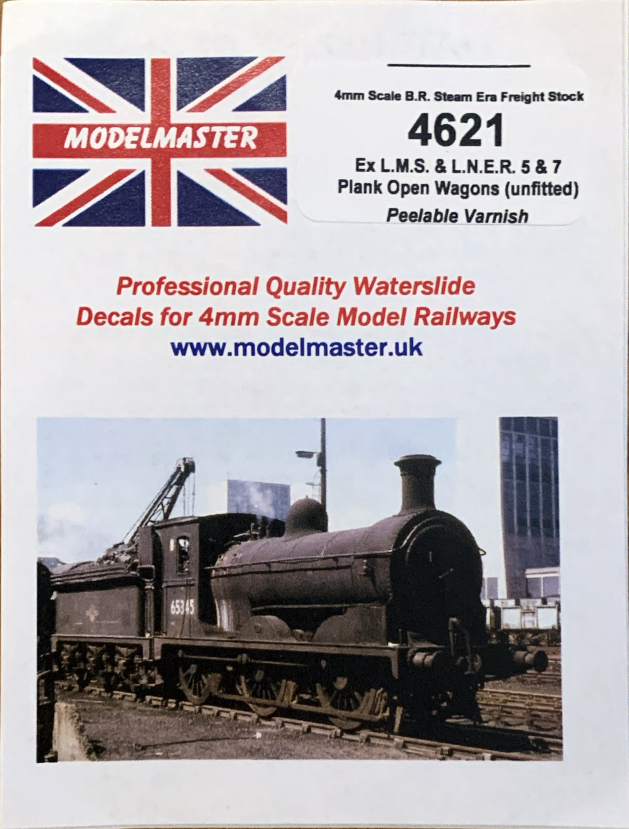 Modelmaster Decals - MM4621 (OO Gauge) Ex LMS & LNER 5-7 Plank Open Wa ...