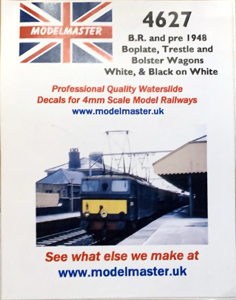 Modelmaster Decals - MM4627 (OO Gauge) BR & Pre 1948 Machinery & Bolst ...