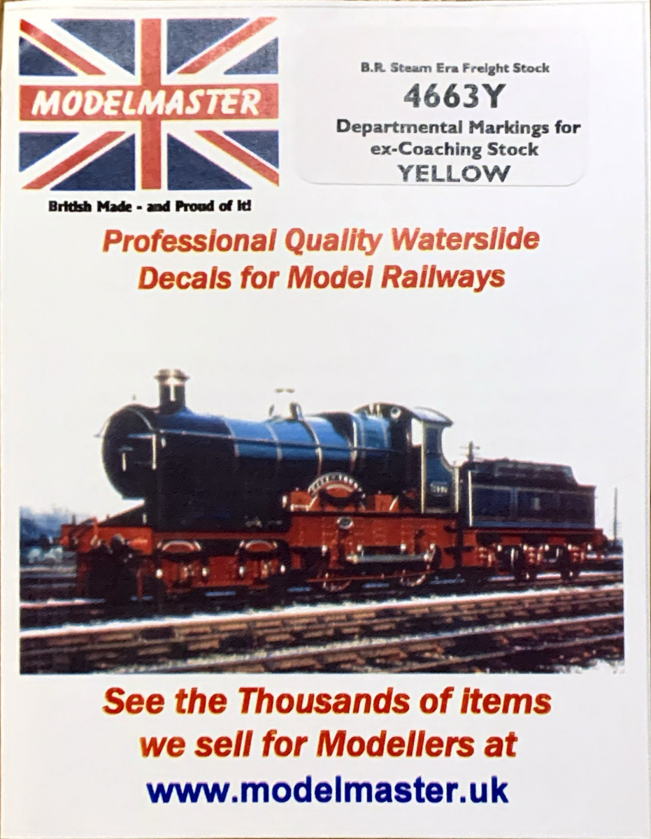 Modelmaster Decals - MM4663Y (OO Gauge) Enparts, Stores Van, Mess Van ...