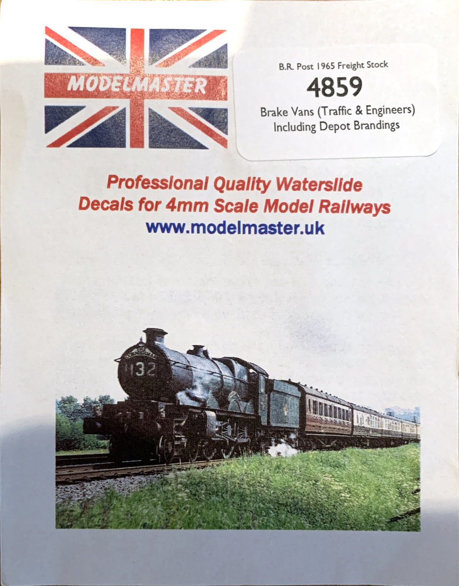 Modelmaster Decals - MM4859 (OO Gauge) BR Brake Vans (Revenue & Engine ...