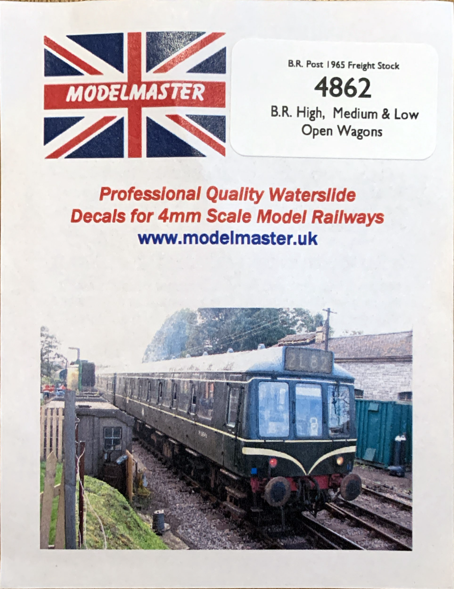 Modelmaster Decals - MM4862 (OO Gauge) BR High, Medium & Low Open Wago ...