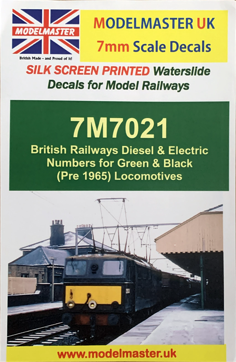 Modelmaster Decals - MM7021 (O Gauge) Diesel Locomotive Numbers Pre 19 ...