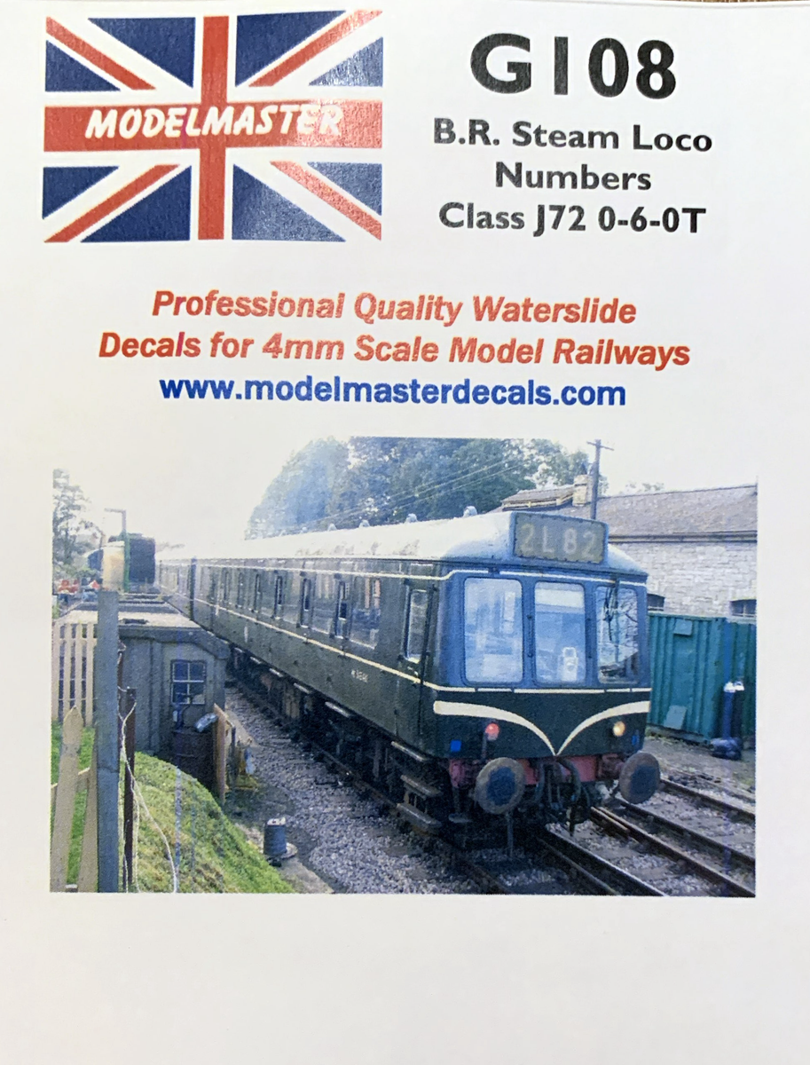 Modelmaster Decals - MMG108 (OO Gauge) Smoke Box and Loco Numbers for ...