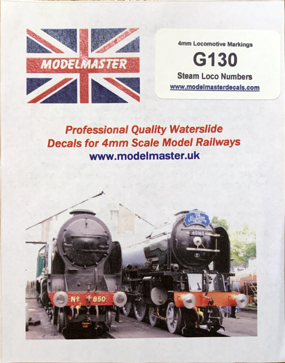 Modelmaster Decals - MMG130 (OO Gauge) Smoke Box Numbers for ex LNER V ...