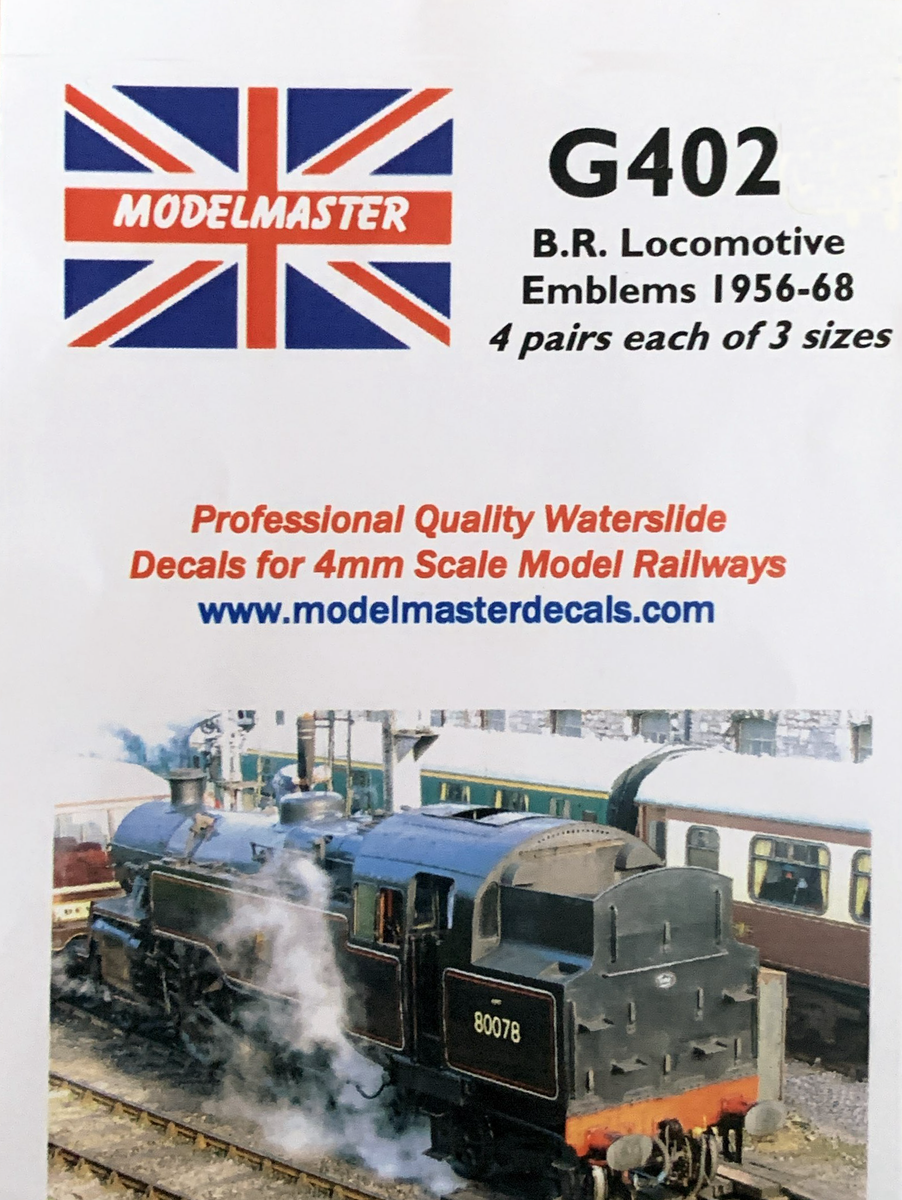 Modelmaster Decals - MMG402 (OO Gauge) BR Locomotive Emblems 1956-68 ...