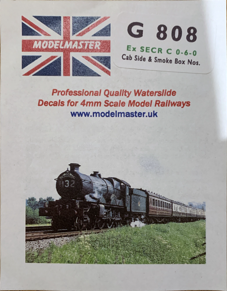 Modelmaster Decals - MMG808 (OO Gauge) Smoke Box Numbers for Ex SECR C ...
