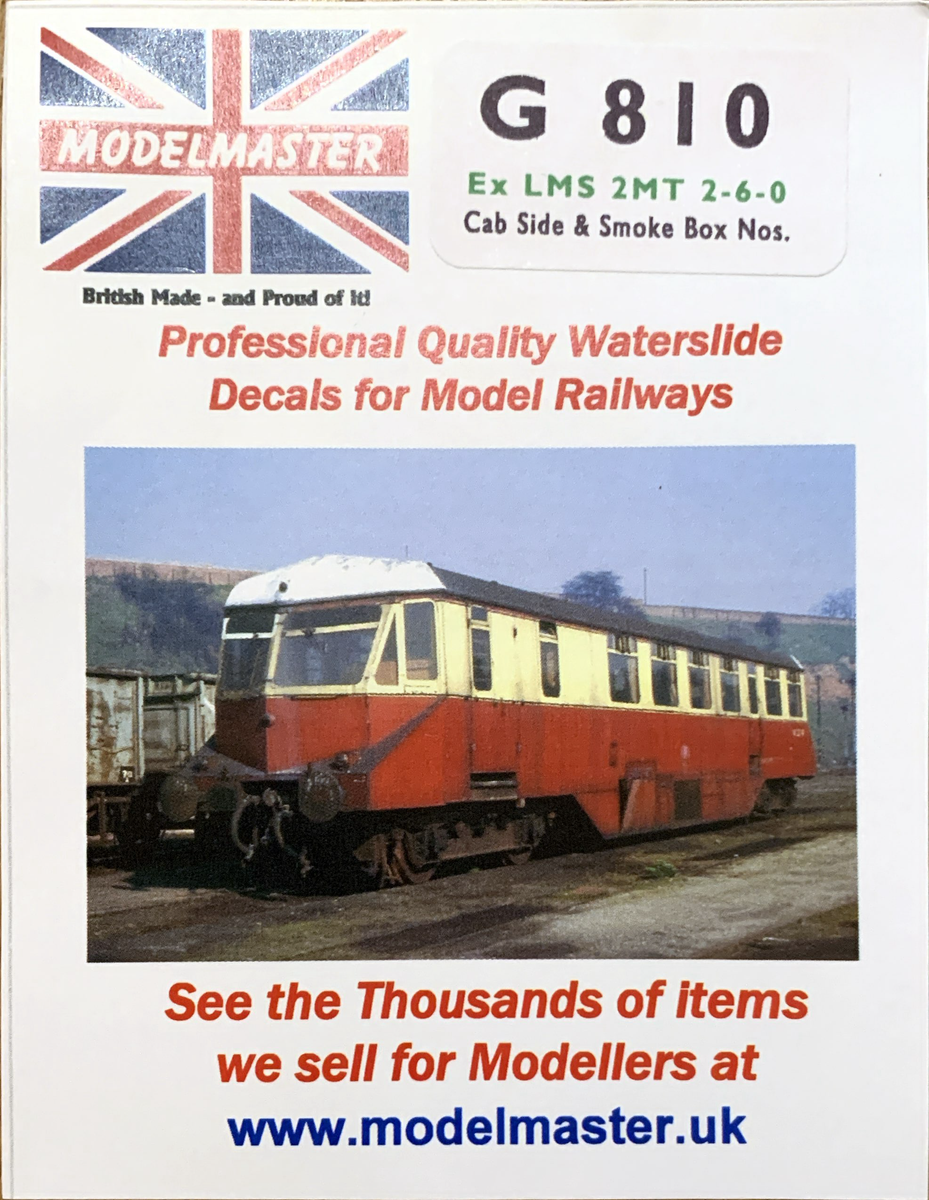 Modelmaster Decals - MMG810 (OO Gauge) Smoke Box Numbers for Ex LMS 2M ...