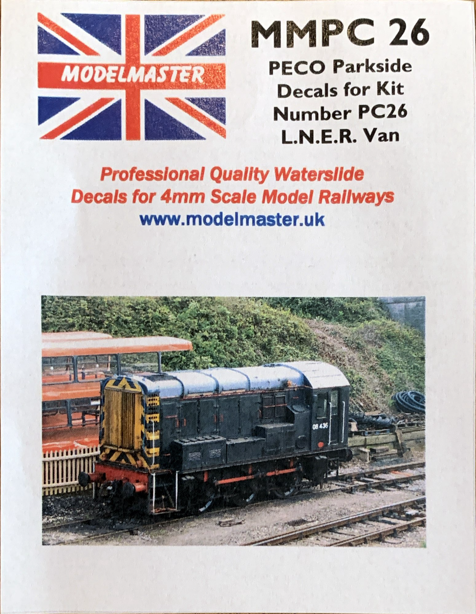Modelmaster Decals - MMPC26 OO Gauge Decals for Peco Parkside 4mm Scal ...