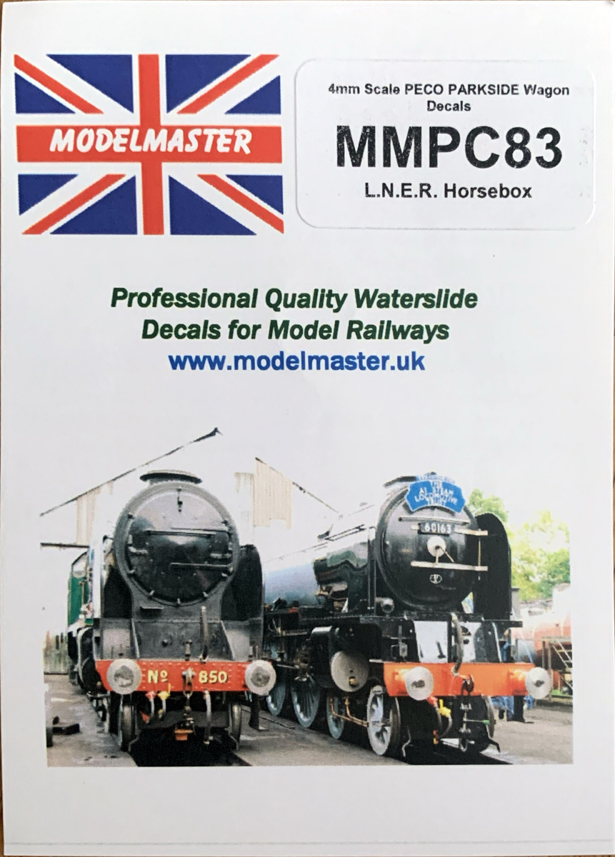 Modelmaster Decals - MMPC83 OO Gauge Decals for Peco Parkside 4mm Scal ...