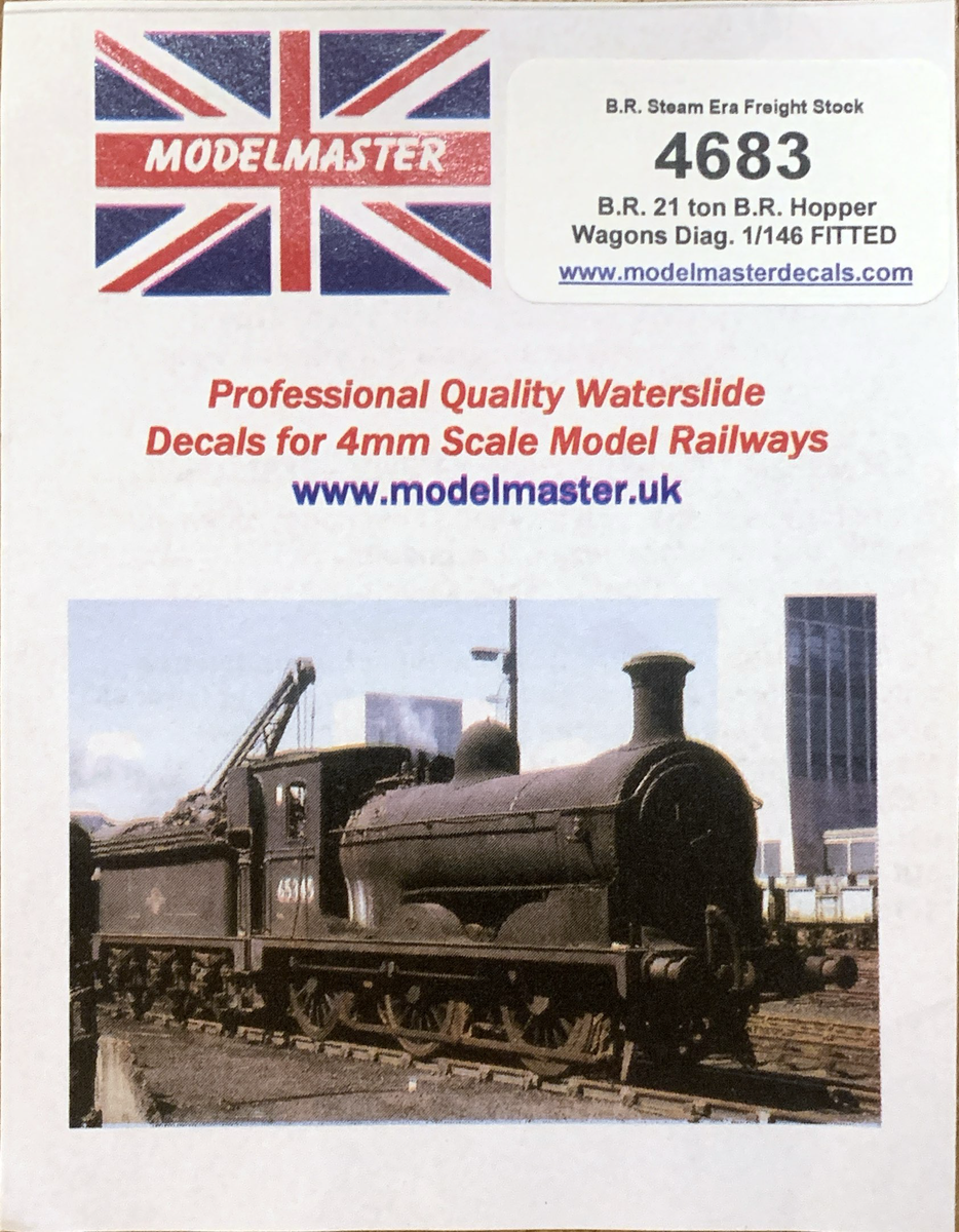 Modelmaster Decals - MM4683 (OO Gauge) BR 21 Ton Hopper Wagons Diagram ...
