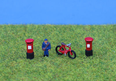 PD Marsh - PDX49 Postman, bike and postboxes N Gauge – Malcs Models