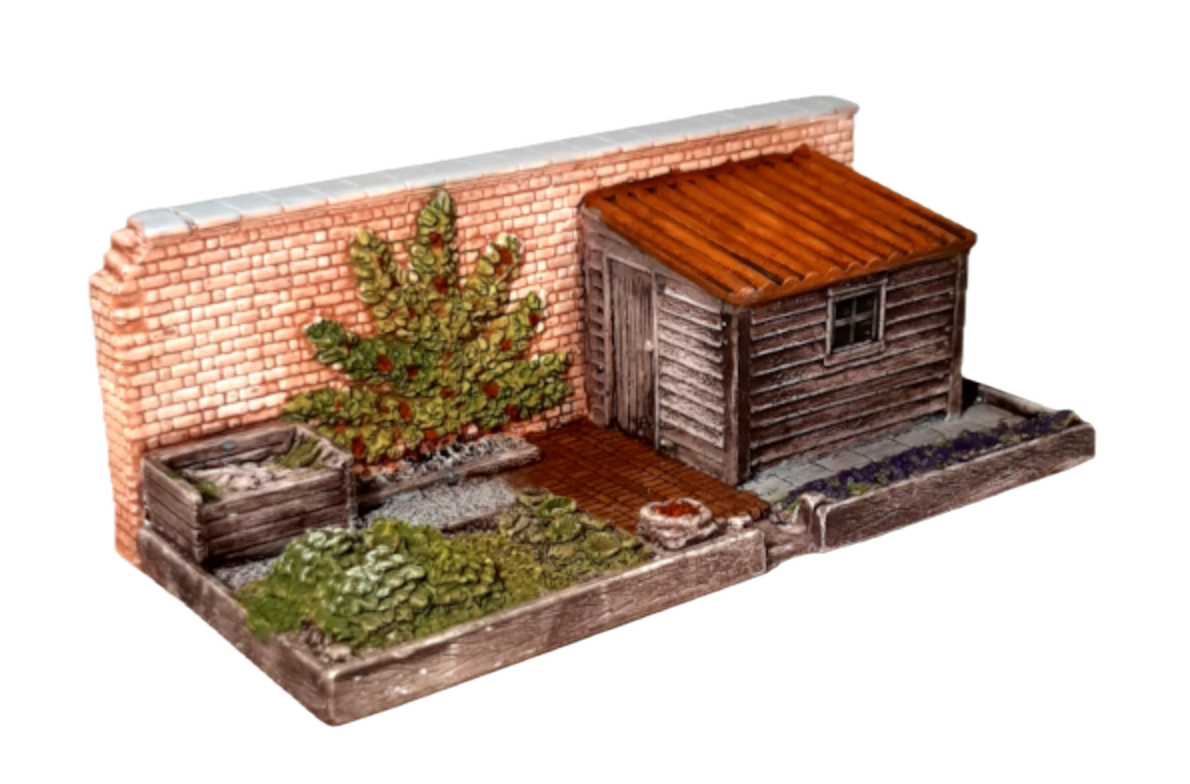 Harburn Hamlet CG258 Walled Garden Plot with Apple Tree – Malcs Models