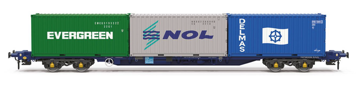 Hornby TT:120 TOUAX KFA Container Wagon with 3 x 20 Containers- TT6032 ...
