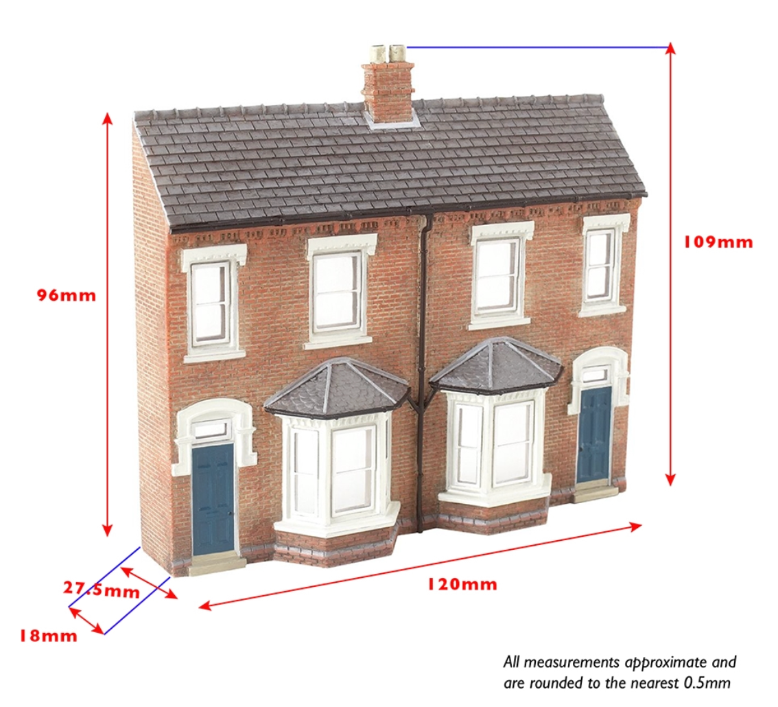 Scenecraft OO Gauge 44-202 Low Relief Front Terraced Houses – Malcs Models