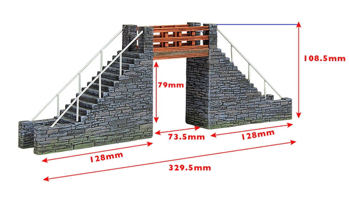 Scenecraft OO Gauge 47-0107 Narrow Gauge Slate Built Footbridge – Malcs ...