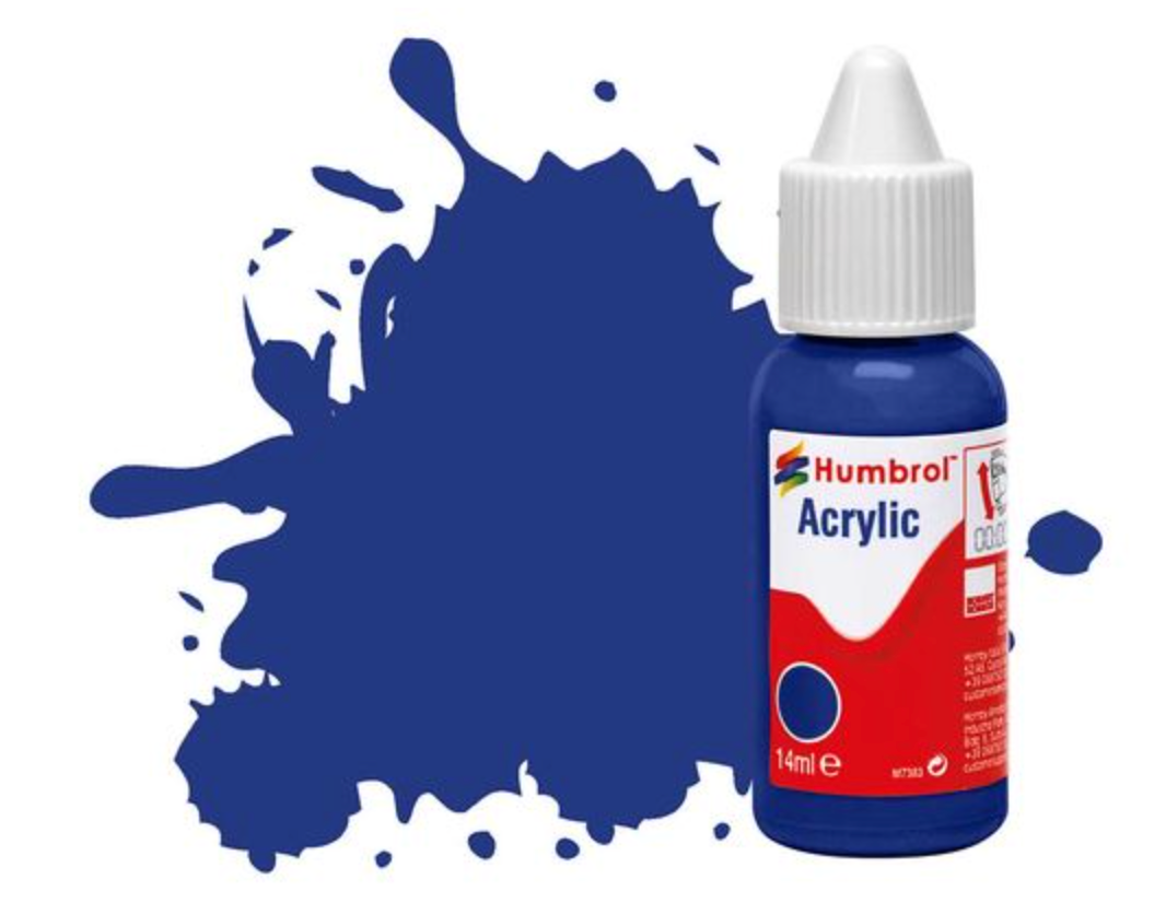 Humbrol Acrylic Dropper Bottle 14ml No 25 Blue - Matt – Malcs Models