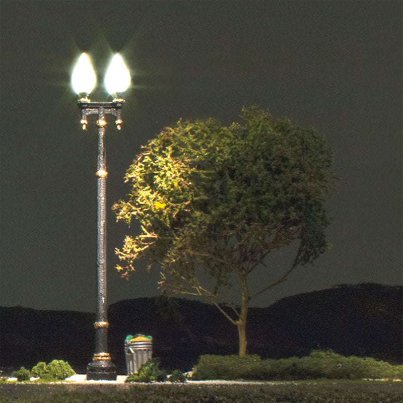 Just Plug Lighting System JP5640 N Gauge Double Lamp Post – Malcs Models