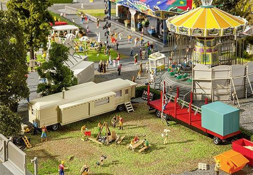 Faller Fairground Trailer And Caravans Fairground Kit IV – Malcs Models