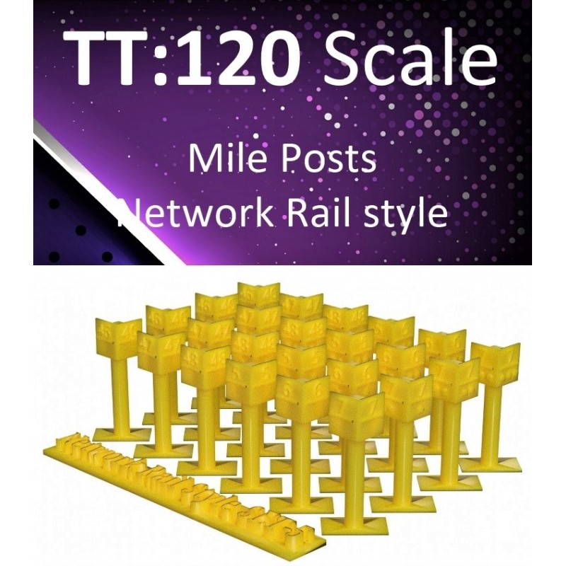 West Hill Wagon Works TT Gauge TT:120 Mile Posts - BR / Network Rail S ...