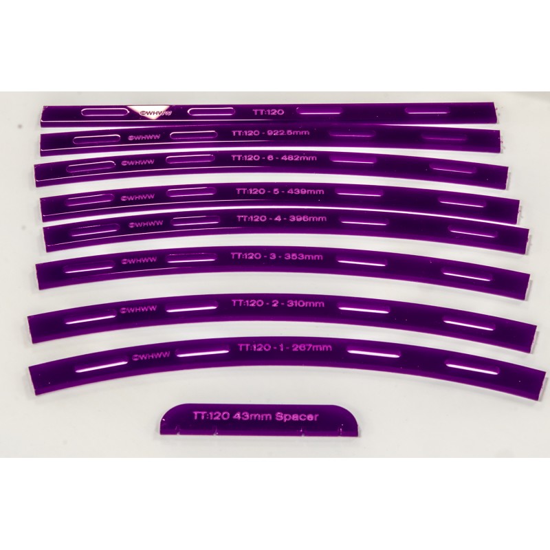 West Hill Wagon Works TT Gauge TT:120 Track Guide Templates - Large Se ...