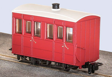 GVT 4 Wheel Enclosed Side Coach No Markings Red – Malcs Models