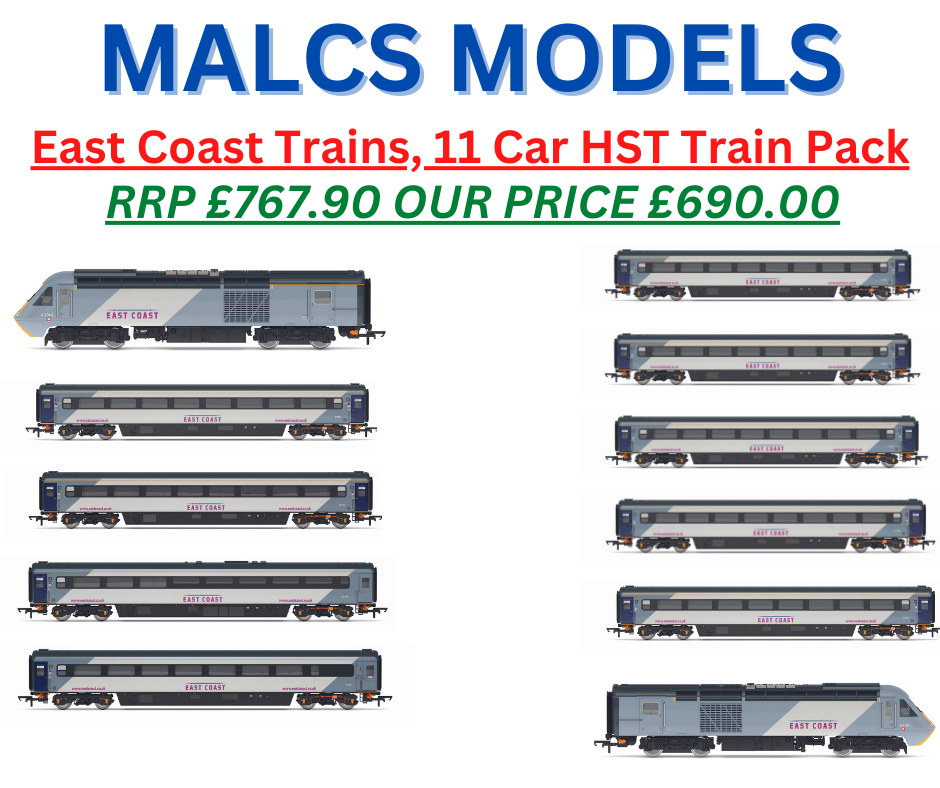 Hornby East Coast Trains, 11 Car HST Train Pack – Malcs Models
