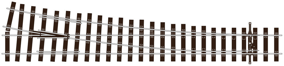 Peco Code 75 Bullhead SL-U1188 Turnout, Large Radius, Right Hand ...
