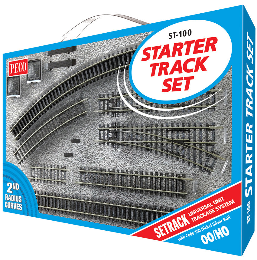 Peco Code 100 Setrack ST-100 Setrack OO/HO Starter Track Set, 2nd Radi ...